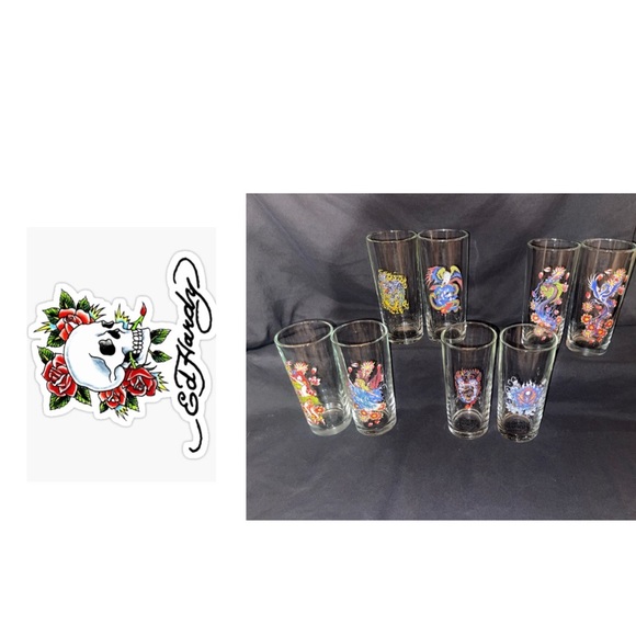 Ed Hardy | Kitchen | Doned Hardy Tattoo Artist Glass Tattoo Design ...